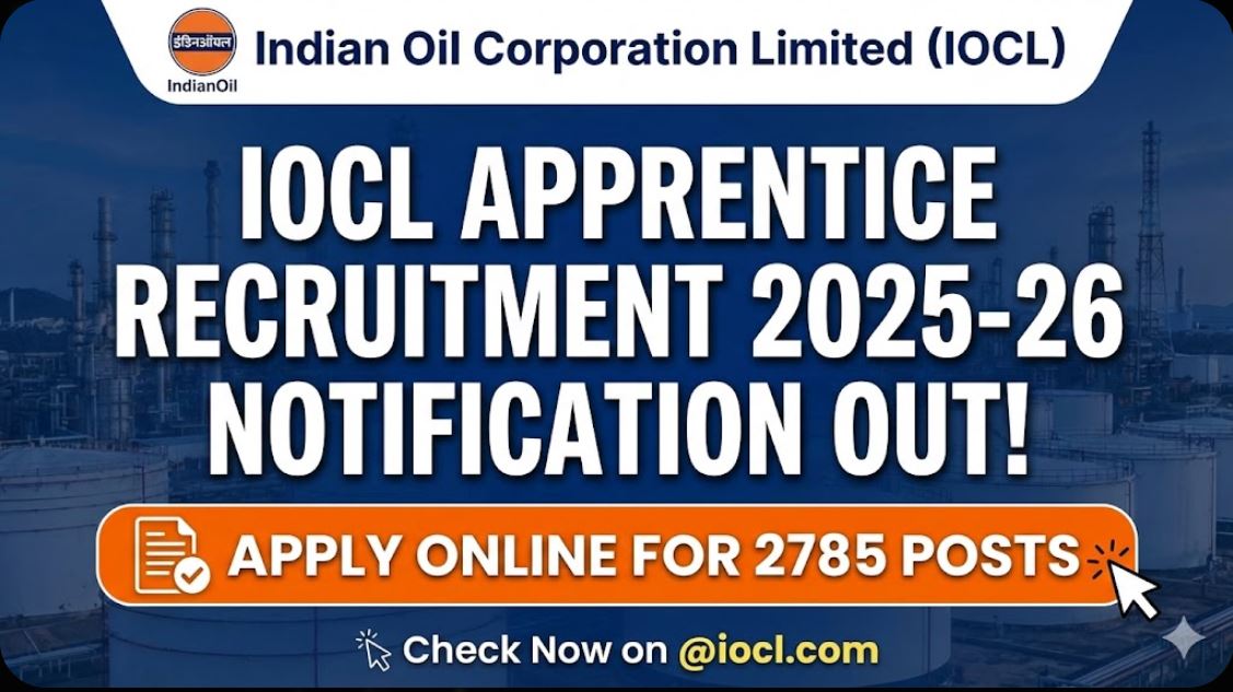 IOCL Apprentice Recruitment 2025-26 Notification Out - sarkariexaminfo.com